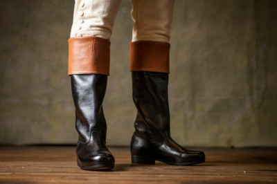 Men's Handmade high Quality black & Brown Leather Hunting & riding ...