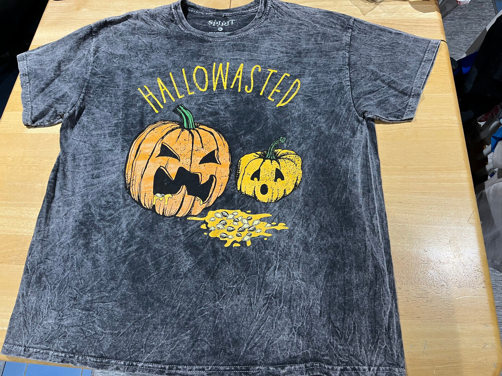 Spirit Halloween Hallowasted Pumpkin Graphics Distres… - Gem