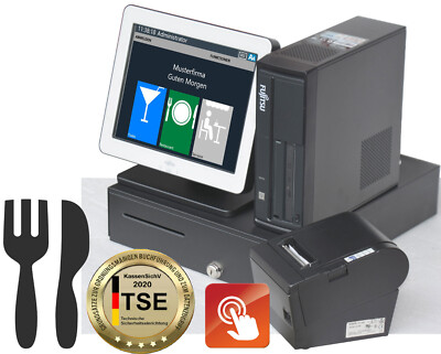 PC Till Catering Restaurant Cafe Touchscreen Monitor Printer Cash ...