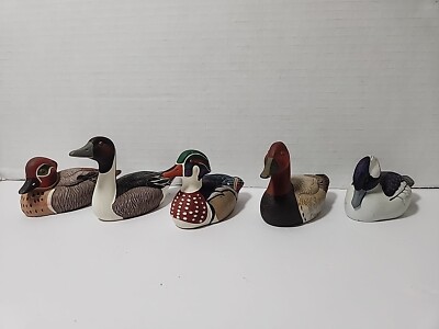 Vintage Avon Collector Duck Lot of 5 Mini Ducks Decoys Metal Resin 1984 ...