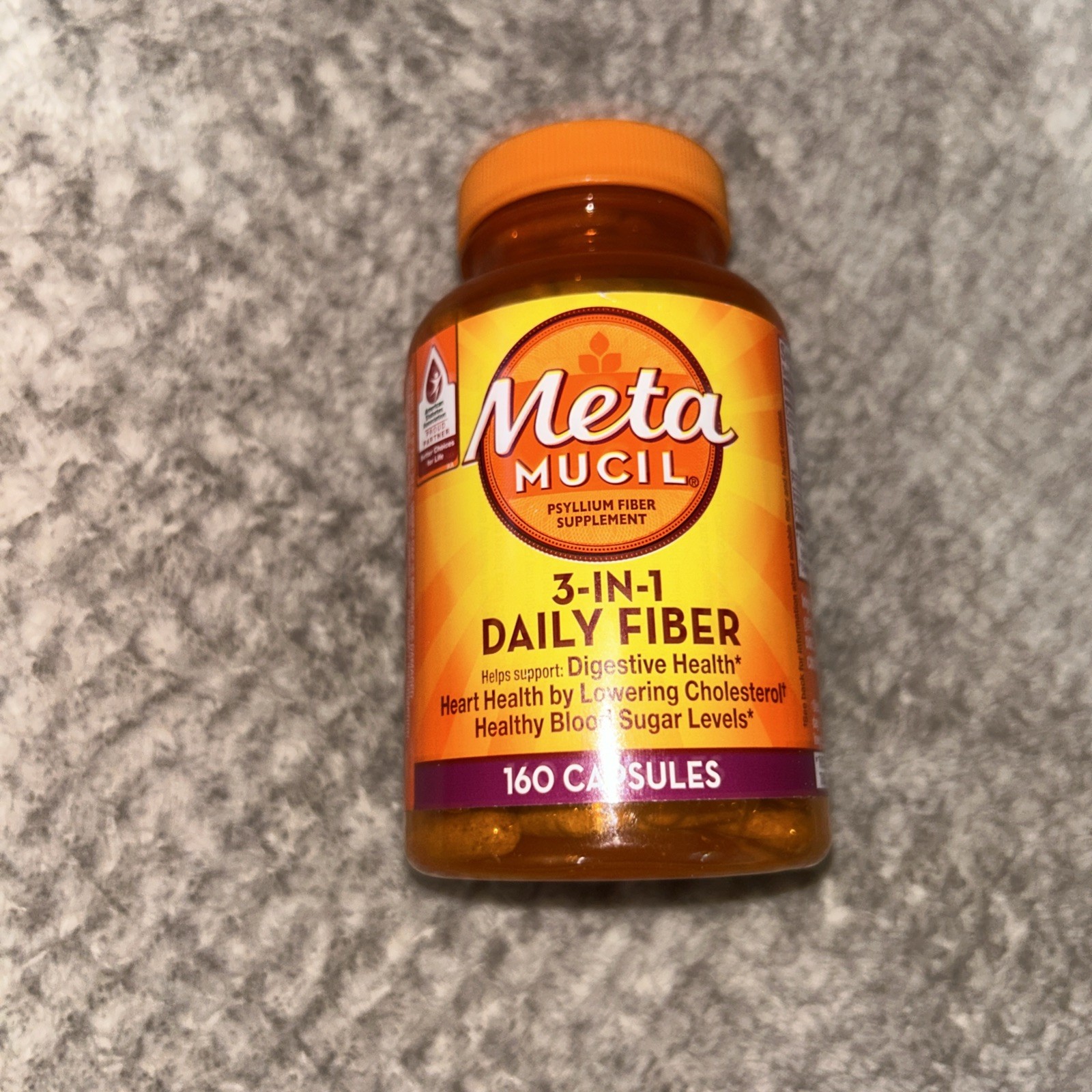 Metamucil 3 in 1 Fiber 160 Capsules Psyllium Fiber Supplement Exp 12/2026