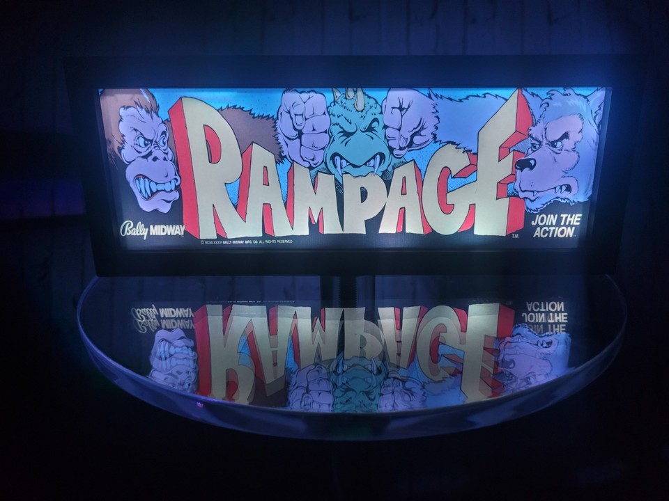 Rampage Arcade Marquee Backlit Sign Display | eBay
