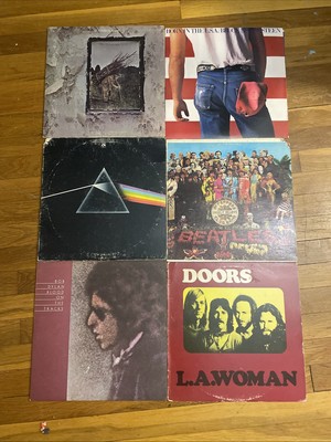 Beatles Led Zeppelin Dylan Floyd Doors Springsteen 6 Classic Rock LPs ...
