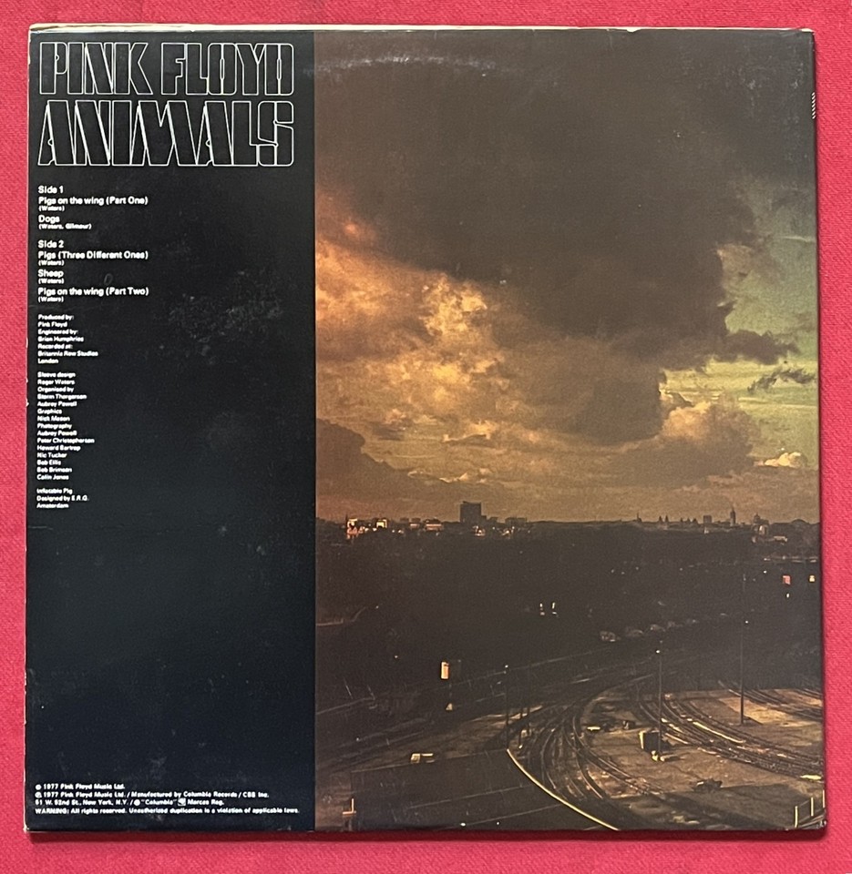 PINK FLOYD~ANIMALS LP (1977) ORIG 1ST PRESS COLUMBIA JC 34474 PSYCH ...