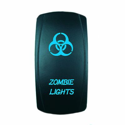 BLUE 2 POSITION LASER ETCHED ROCKER SWITCH ZOMBIE UTV BOAT TRUCK | eBay