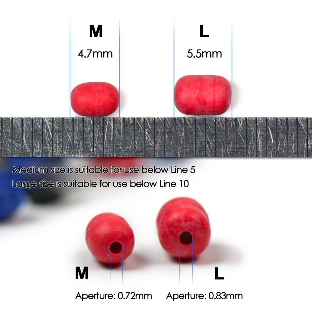 Soft Hard Beans Float Stopper Line Bean Space Stopper Fishing Beads ...