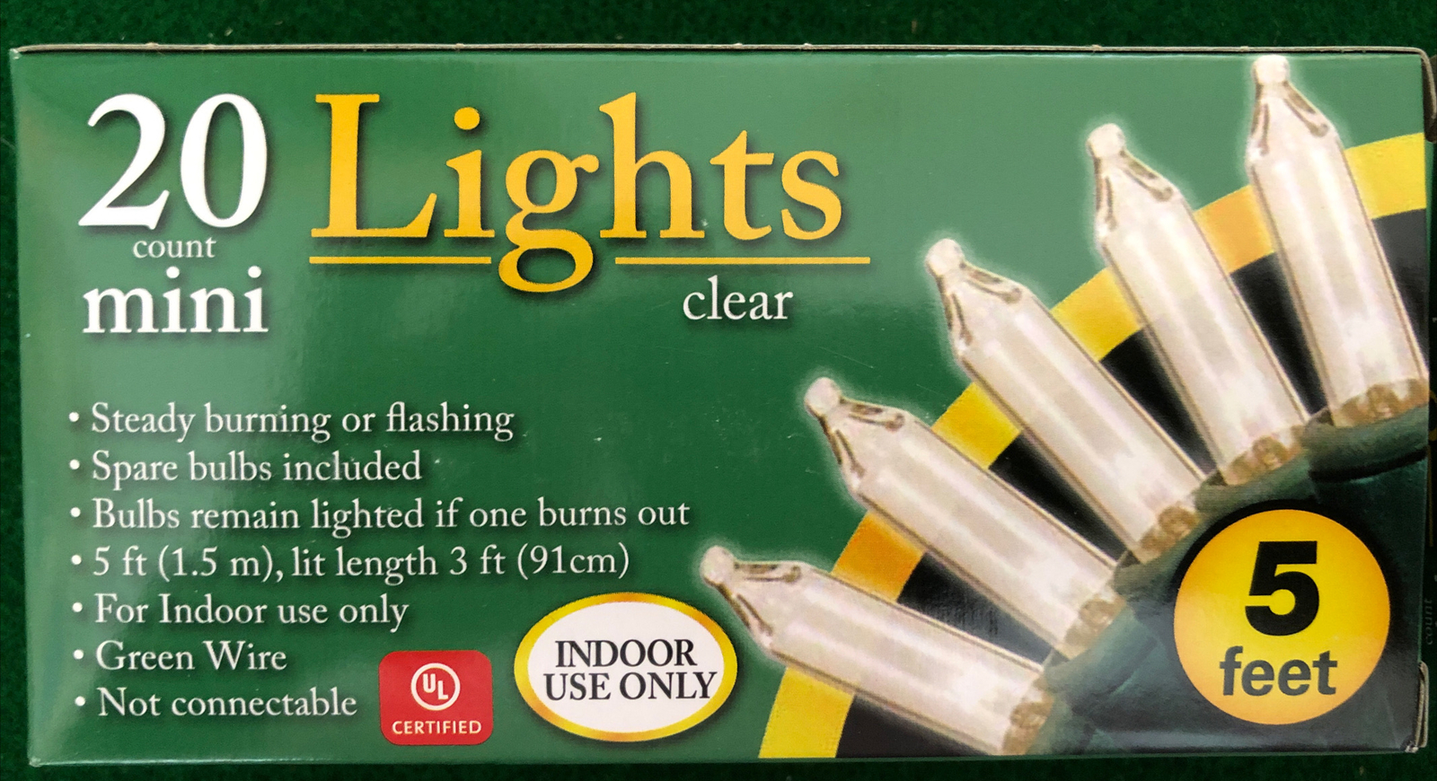 Lot of 2 boxes 20 mini Lights clear indoor use only 5 feet NEW | eBay