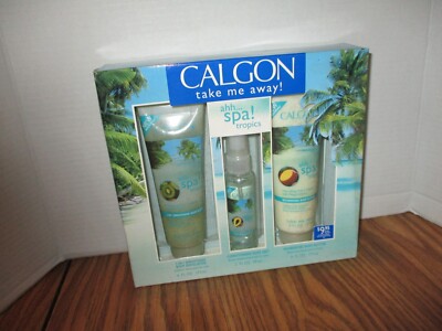 NEW CALGON TAKE ME AWAY AHH SPA TROPICS BODY BUTTER KIT SET EXFOLIATING ...