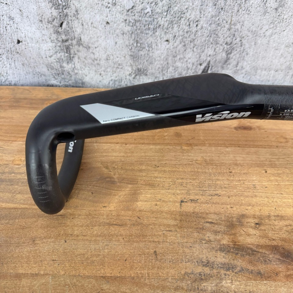 Vision Trimax Aero Compact 44cm 31.8mm Carbon Bike Drop Handlebar 241g ...
