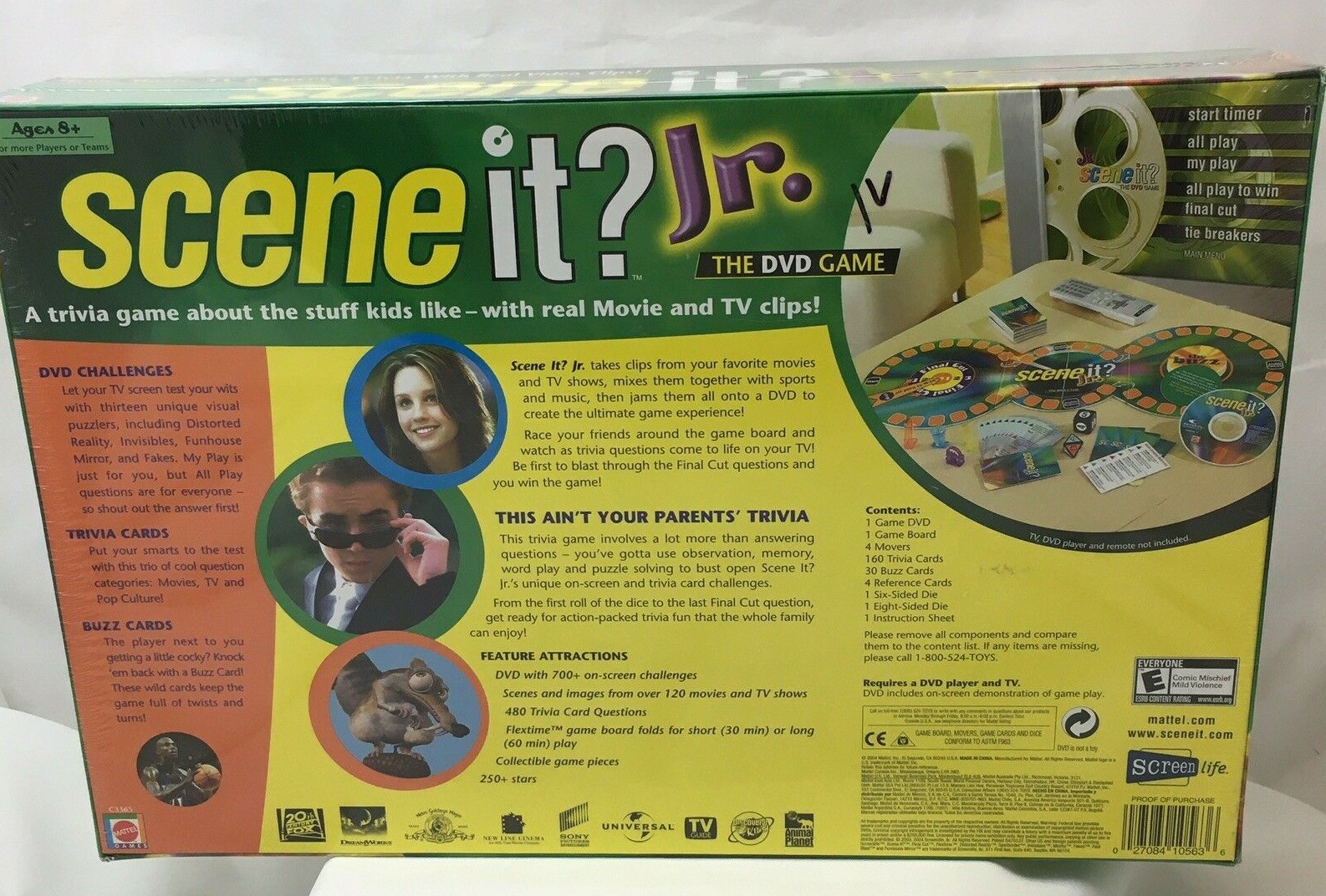 Scene it? Jr DVD Factory NEW Sealed Music Sport Movie Clips Trivia ...