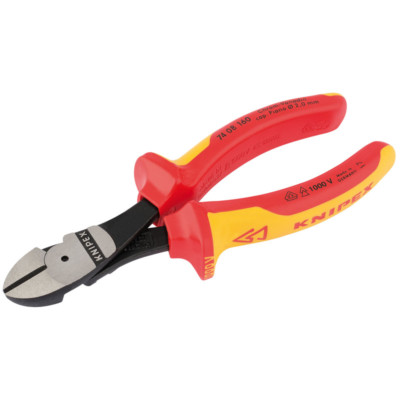 Knipex 74 08 160 VDE Insulated High Leverage Insulated Side Cutters ...
