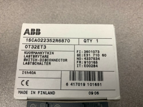 ABB 1SCA022352R6870 Disconnect Switch Ot32et3 for sale online | eBay