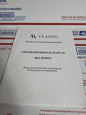 ACOUSTIC RESEARCH Classic SRA SPEAKER LITERATURE MANUAL AR Manual | eBay