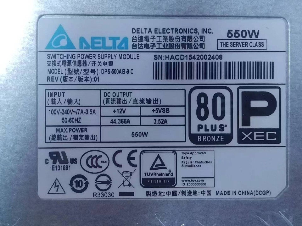 1PC CRPS Switching Power Supply DPS-500AB-9 A DPS-500AB-9 D DPS-500AB-9 ...