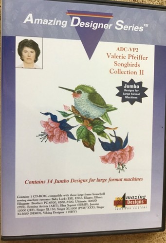 Songbirds Collection II Amazing Designer Series CD Embroidery Large ...