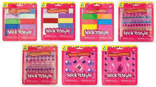 Colourful Mosaic Foam Platelets Jewels Sticker Neon Stick Decorating ...