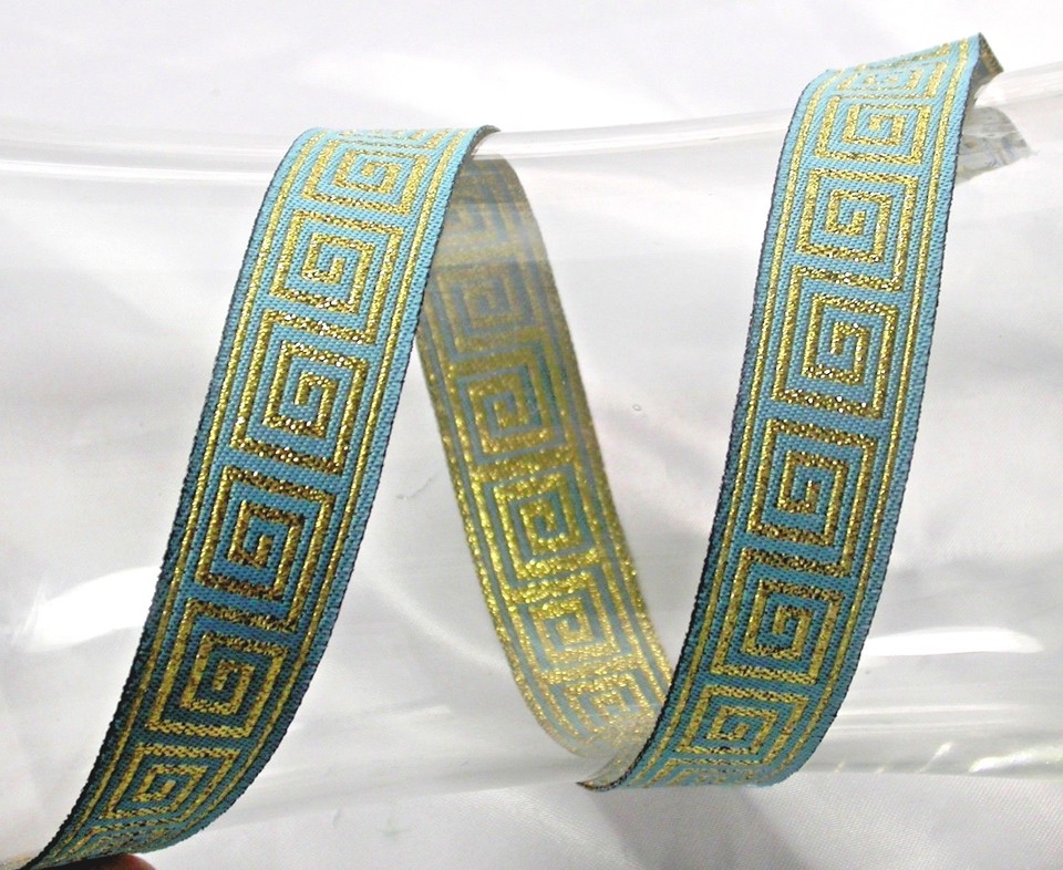 Greek Key Jacquard Ribbon 3/4" (20MM) - Reversible *colors* 5 yards ...