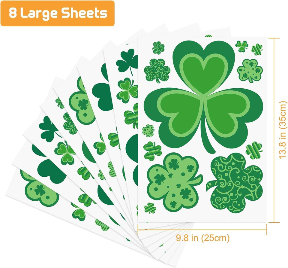 St Patricks Day Decorations Window Clings 109 Sheet for Glass Windows ...