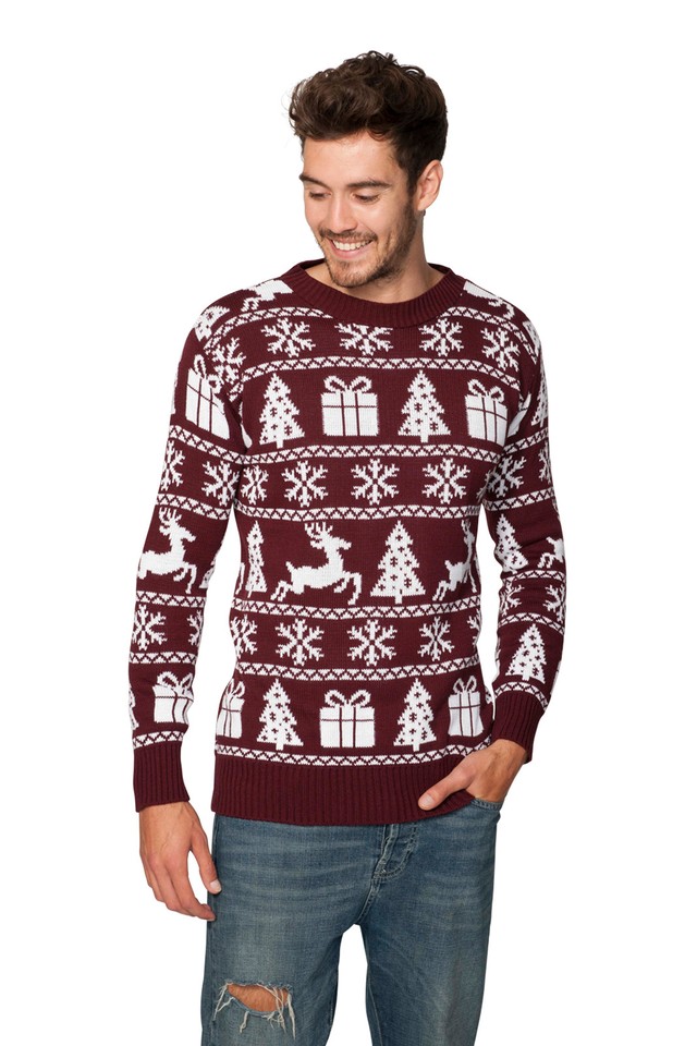 New Unisex Men Women Santa Xmas Christmas Novelty Fairisle Retro Jumper ...
