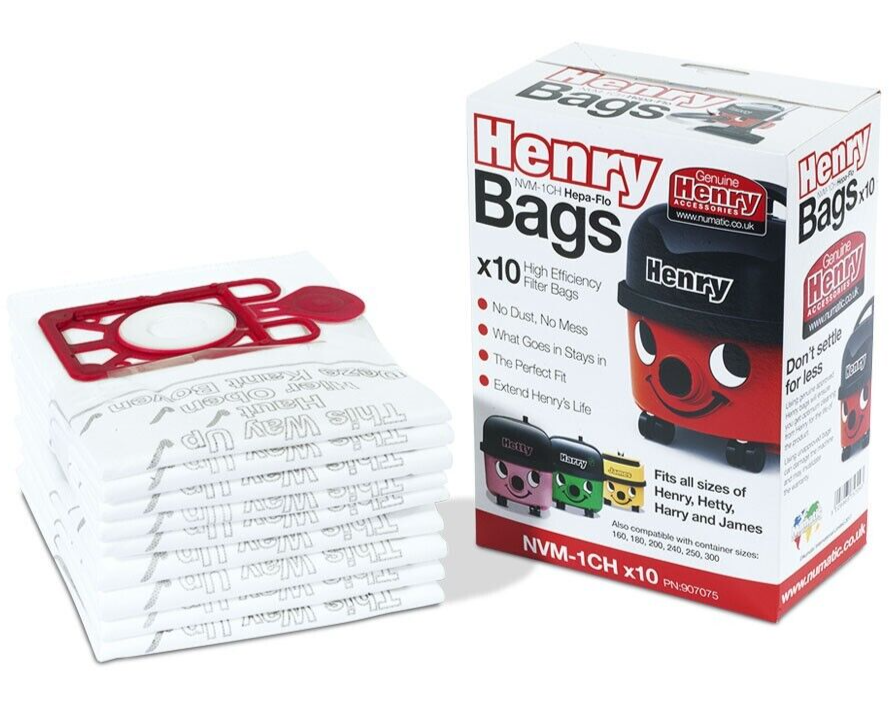 Henry Hoover Bags HepaFlo NVM-1CH 907075 Numatic Hetty James Harry ...
