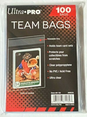 ULTRA PRO Standard Team Bags(100) Ultra Clear- 1 pack of 100 bags | eBay