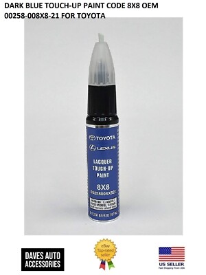 Touch Up Paint Pen & Brush .44 Fl. Oz -DARK BLUE 8X8 For Toyota -OEM ...
