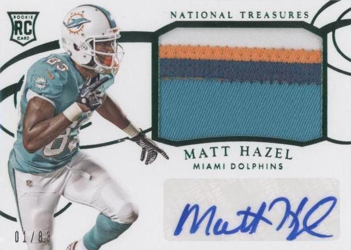 2014 Panini National Treasures - Rookie Materials Signatures Matt Hazel ...