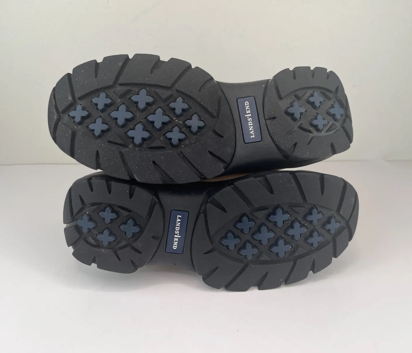 Lands End Women’s~8 B~Mid Calf Winter Boots Tan Suede Fleece Back Zip ...