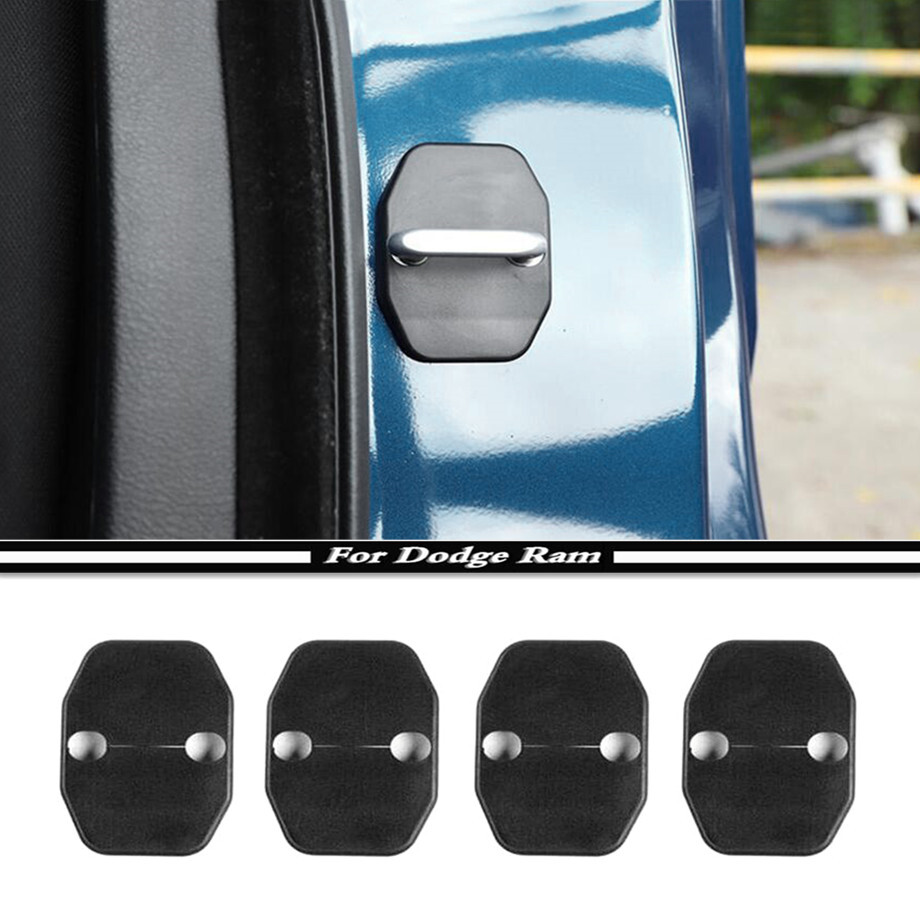 For 2010-2024 Dodge RAM 1500 Matte Black Door Lock Cover Buckle ...