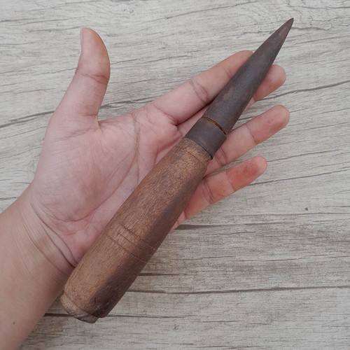 Vintage iron marlin spike Rope Splicing Draw Bore sailmaker pricker ...