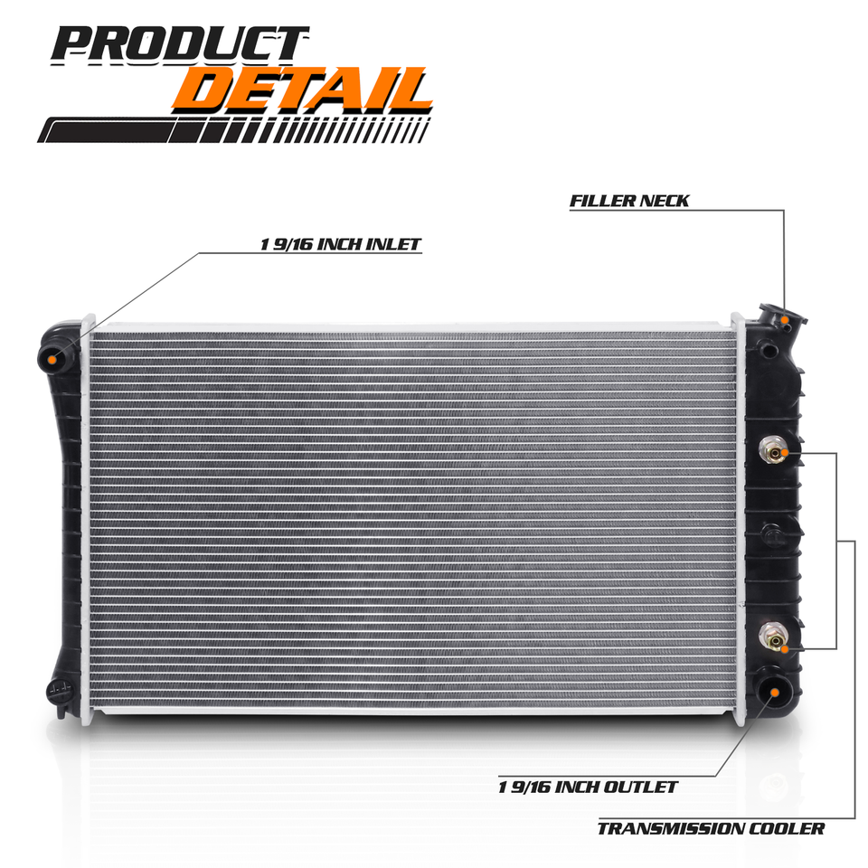 161 OE Style Aluminum Core Engine Radiator fit 1968-1989 Buick/Cadillac ...