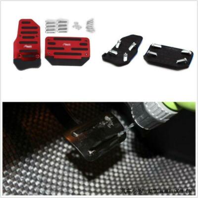 2Pcs Red Sports Racing Automatic Car Interior Non-Slip Brake Foot Pedal ...