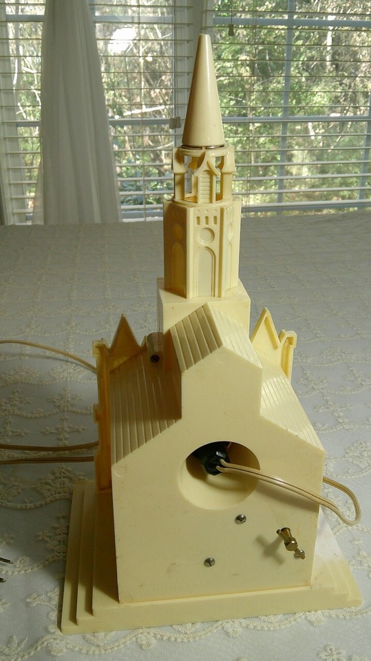 Vintage 1950's Raylite Light Up Musical Christmas Church 'O Come All Ye ...