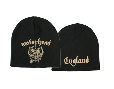 Motorhead Beanie Hat Cap Classic England Warpig Official New Black ...