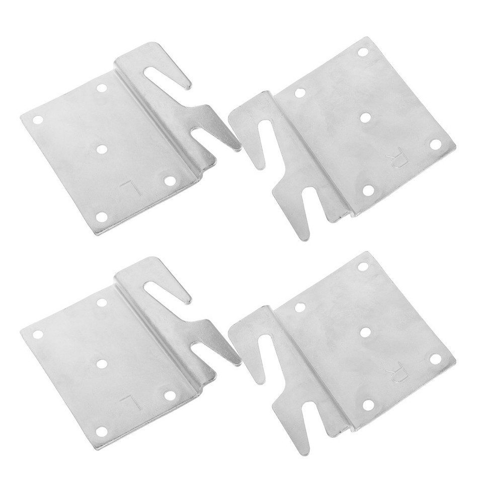 4 Pcs Headboard Brackets Bed Frame Parts Hook Hardware Rail Plates for ...