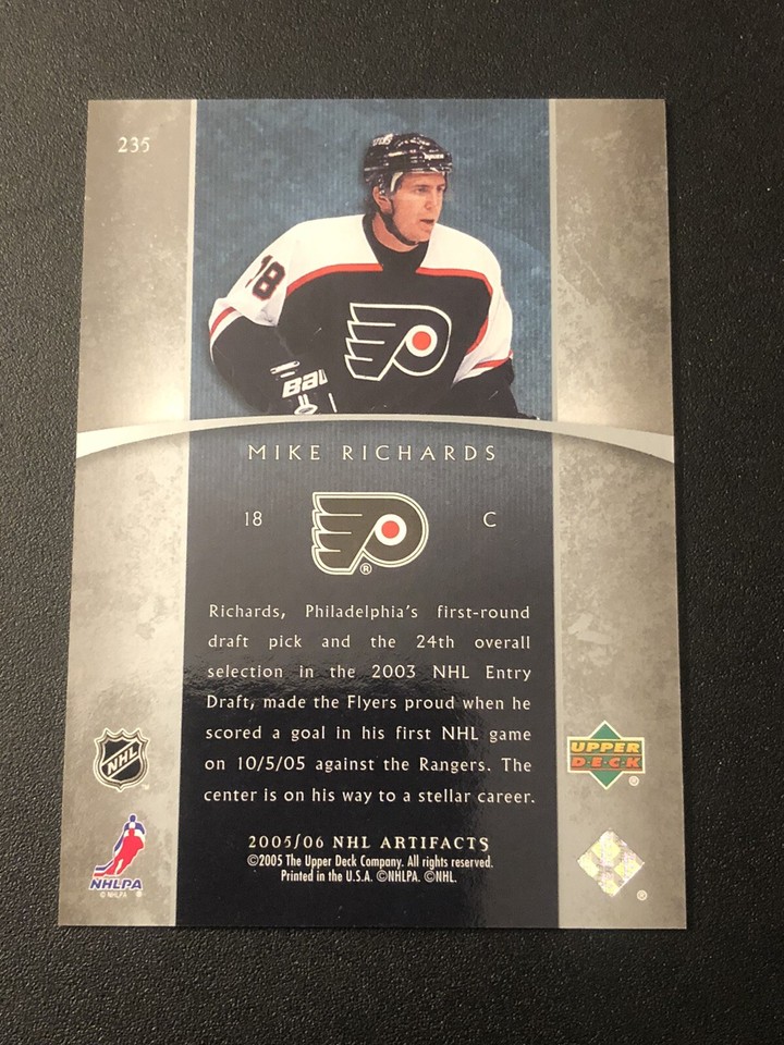 2005-06 Upper Deck Artifacts Rookies /750 Mike Richards #235 Rookie RC ...