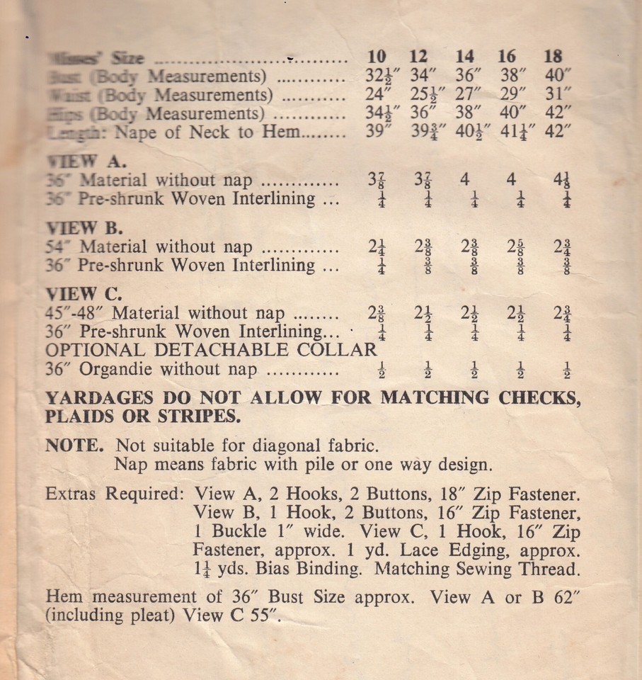 SEWING PATTERN 60s DRESS A-LINE FRONT ZIP SLV / SLVLESS COLLAR WOMAN ...