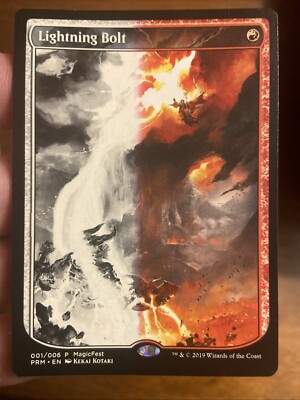 Lightning Bolt Full Art MTG Alter/Altered Art | eBay