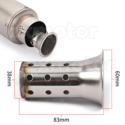 Universal Motorcycle Exhaust Muffler 60mm 2.4in Insert DB Killer Baffle ...