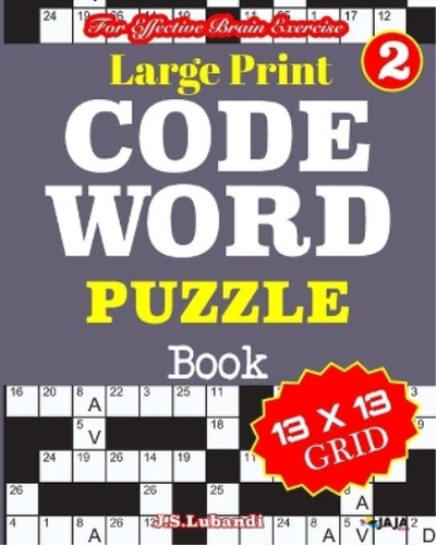J S Lubandi Large Print CODEWORD PUZZLE Book; Vol. 2 (Poche ...