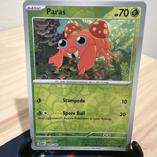 Pokemon TCG Scarlet & Violet- 151 Paras 046/165 Reverse Holo Common NM ...