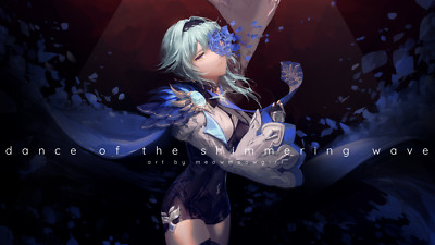 Anime genshin impact meow eula flowers Playmat Game Mat Desk | eBay