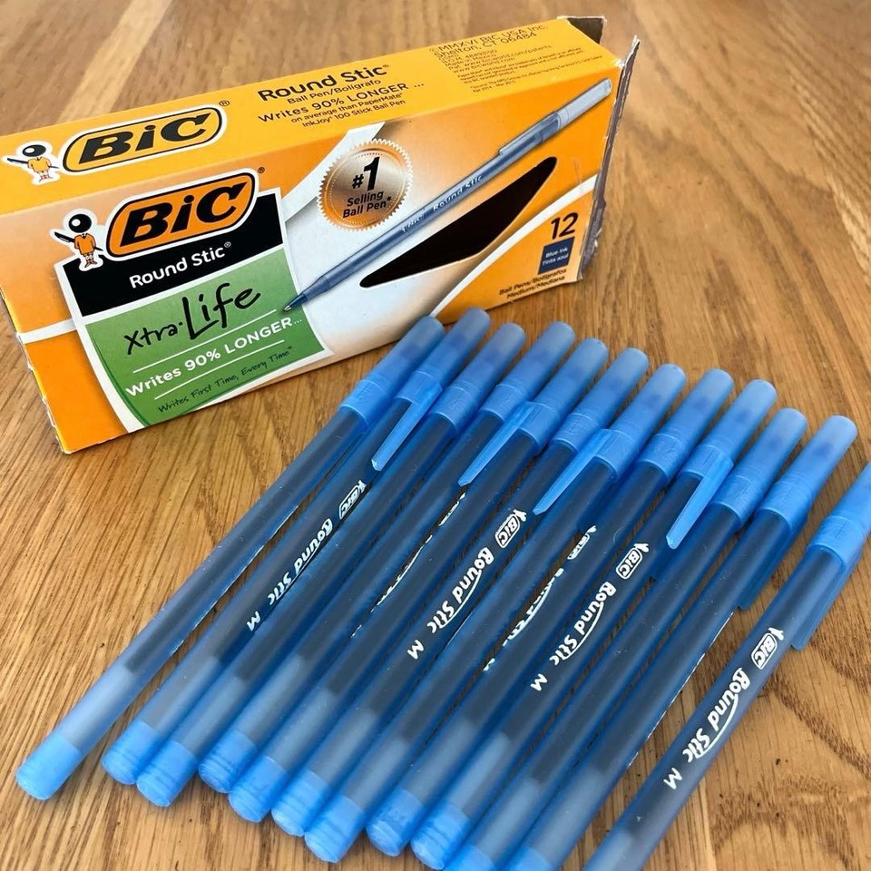 Bic 12 Blue Bic Ballpoint Pens #96b564 | eBay