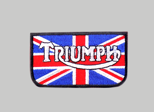 TRIUMPH EMBROIDERED PATCH IRON/SEW ON 3" x 1-3/4" MOTORCYCLES UNION ...