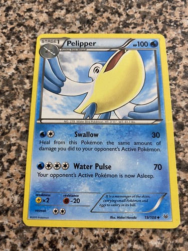 Pelipper 19/108 | XY: Roaring Skies | Pokemon Card Looks At Pics For ...
