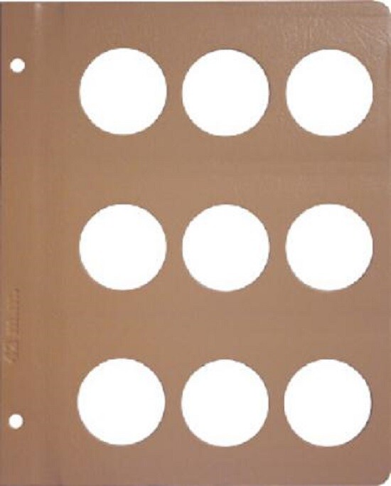 1 Dansco Blank Page 42mm w/ 9 Ports Coins Long Term Storage For Albums ...