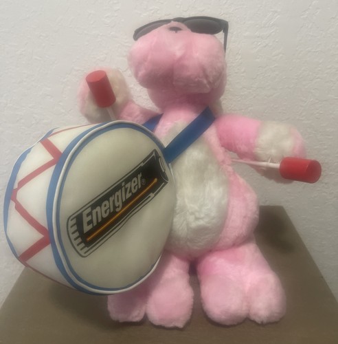 Vintage Energizer Battery Pink Bunny Rabbit 14” Plush Stuffed Animal No ...