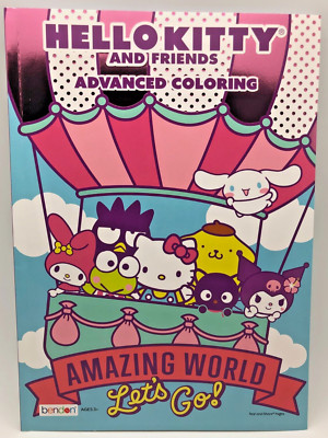 Bendon Hello Kitty and Friends Advanced Coloring Book Amazing World Let ...