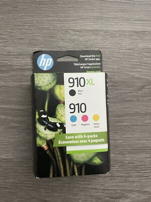 New Genuine HP 910XL 910 Black Color Ink Cartridges OfficeJet Pro 8010 ...