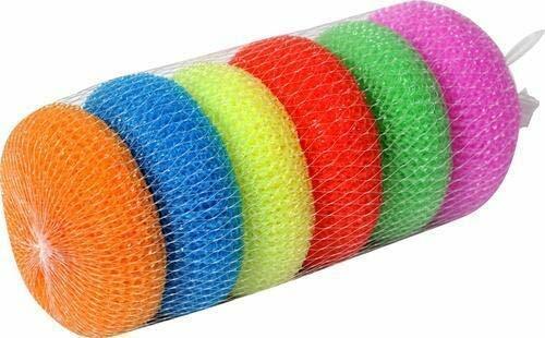 Plastic Scrubber Round Nylon Scrubbers for Pots and Pans Multicolour ...